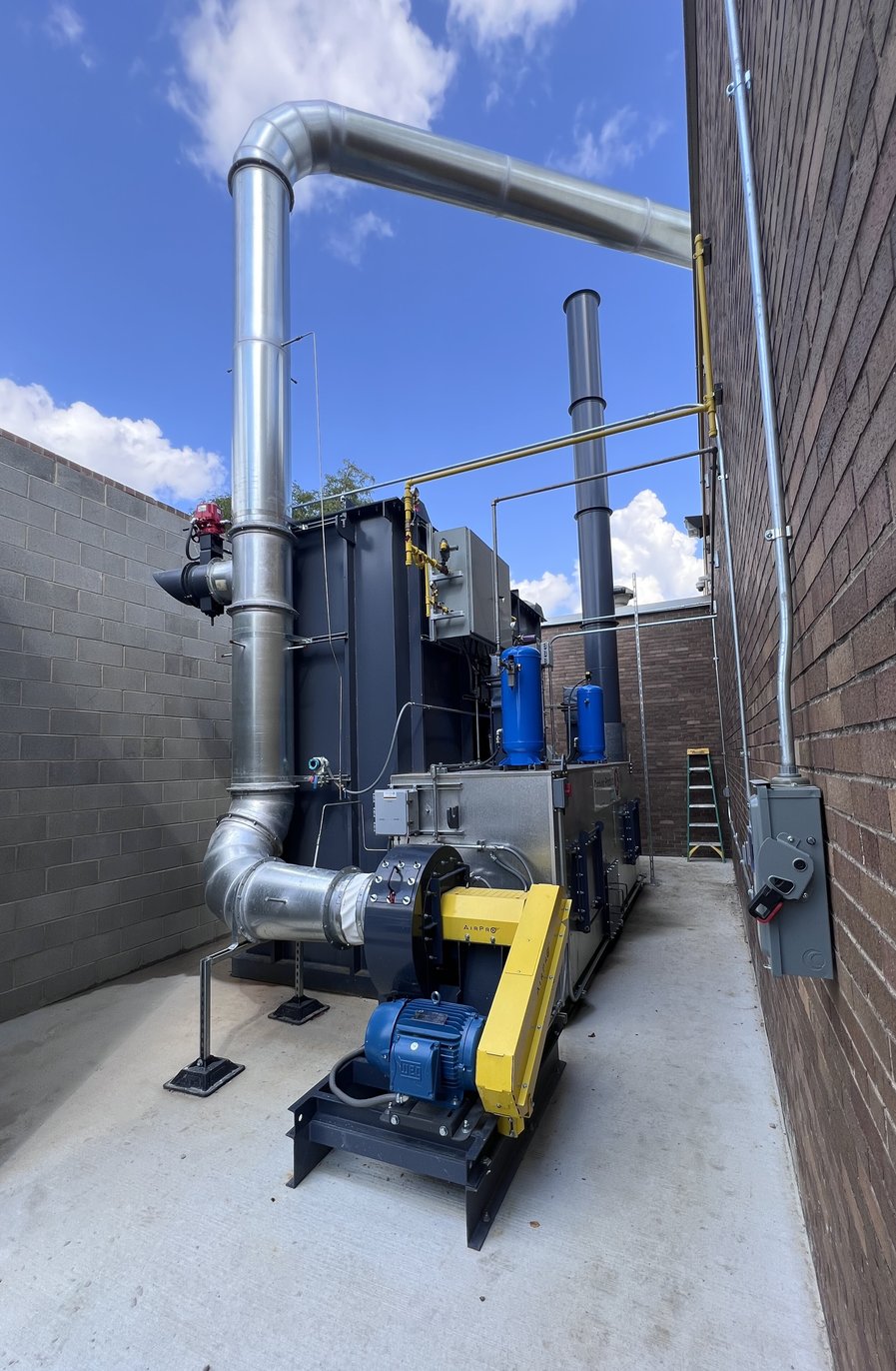 Metal Parts Finisher Installs RTO for VOC Control